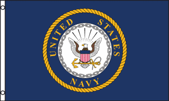 US Navy Emblem Flag 3x5ft Poly | frontlineflags.com